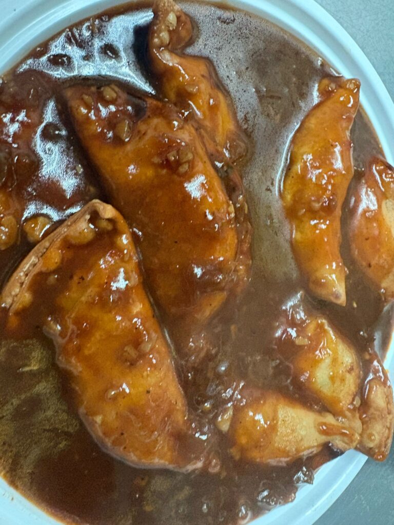 Chicken Momo Manchurian - spice and sizzle